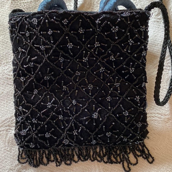 Bags | Vintage Beaded Bag Euc Back Body 44 Shoulder Strap W Blue ...